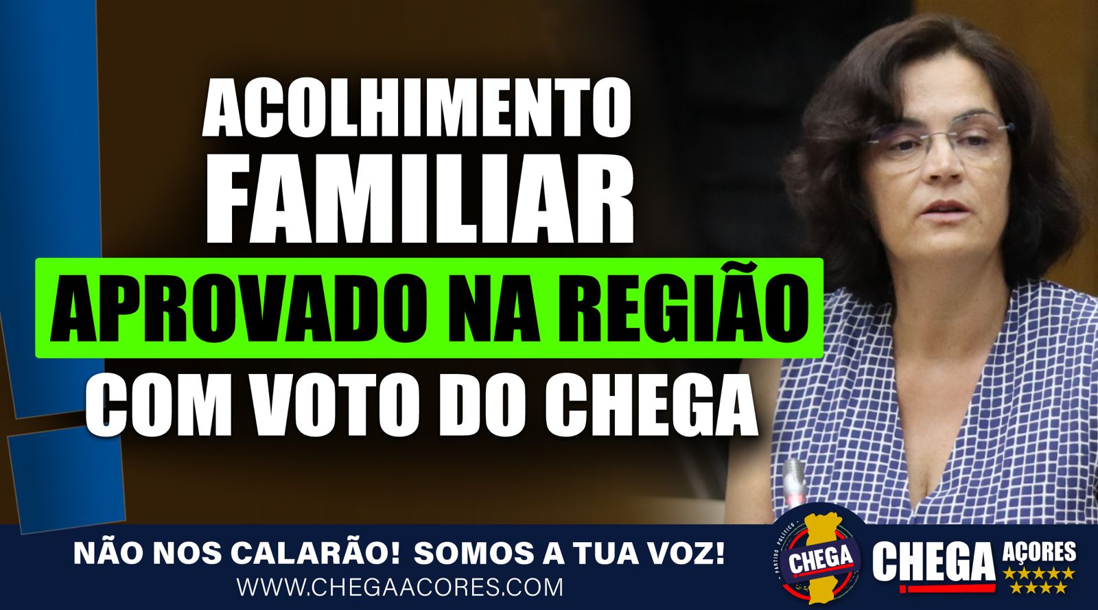 ACOLHIMENTO FAMILIAR APROVADO NA REGIÃO COM VOTO DO CHEGA - CHEGA Açores